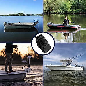 Five Oceans Trolling Motor Foot Switch with On Lever Continuous Control - Trolling Motor Foot Control Rated Up to 20 Amps DC, 12-24-Volts, Black Polycarbonate, Waterproof IP65 - FO4601