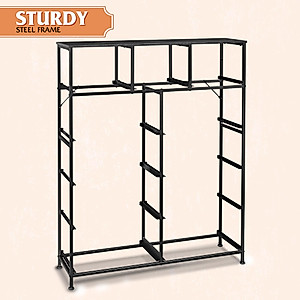 WLIVE Tall Dresser for Bedroom, Fabric Dresser Storage Tower, Dresser & Chest of Drawers Organizer Unit with 11 Drawers, Storage Cabinet, Hallway, Closets, Steel Frame, Wood Top