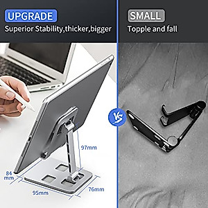 Sakya Folding Cell Phone Stand, Fully Adjustable Desktop Phone Holder Cradle Dock Compatible with Phone 14, Plus, Pro, Pro Max, 13 12 X XS,Android Smartphone, Pad (7-12"), Desk Accessories Upgrade