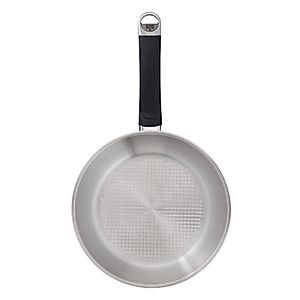 KUHN RIKON Silver Star Bratpfanne / Pfanne unbeschichtet aus Edelstahl mit Wabenboden, 24 cm, alle Herdarten inkl. Induktion, krosses und fettarmes Braten