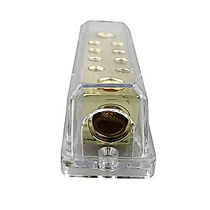 0/2 Gauge to 8 X 8 Gauge Power/Ground Distribution Block Gold Plated PD-15G