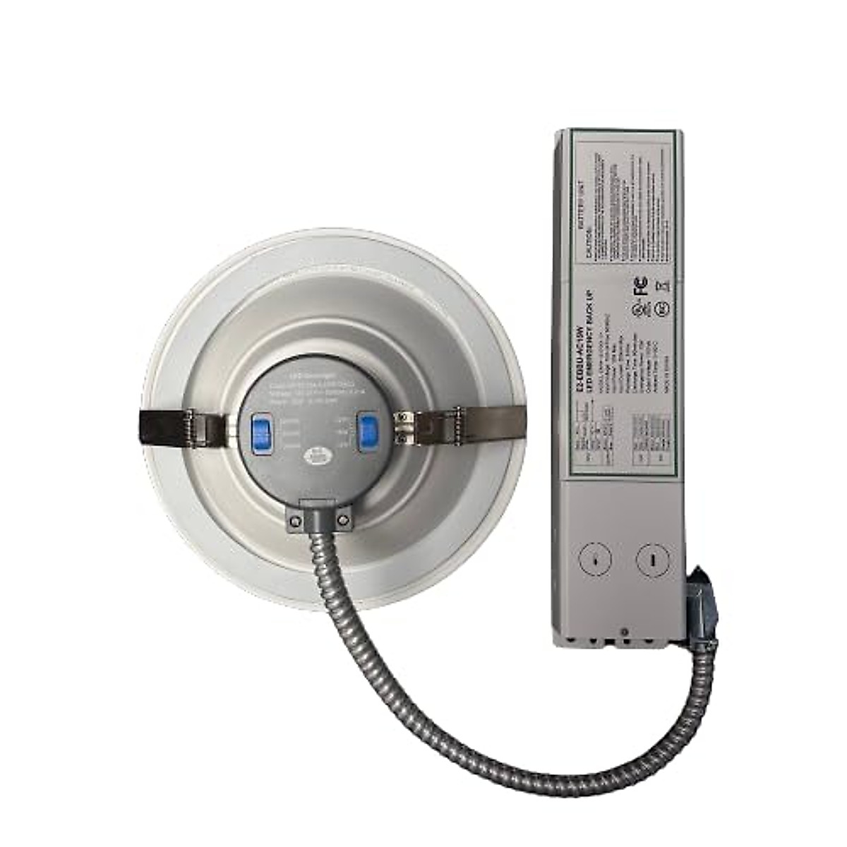 E2 LIGHTING 8 Inch Recessed Lights, LED Recessed Emergency Light, Commercial Downlight, 3 CCT & Wattage Tunable, 12/16/22W, 30/40/50K, Dimmable-2 Pack