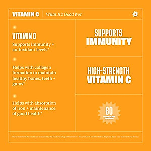 Health By Habit Vitamin C Supplement 2 Pack (120 Capsules) - High Strength, 1000mg, Support Antioxidant Levels and Immune Health, Non-GMO, Sugar Free (2 Pack)