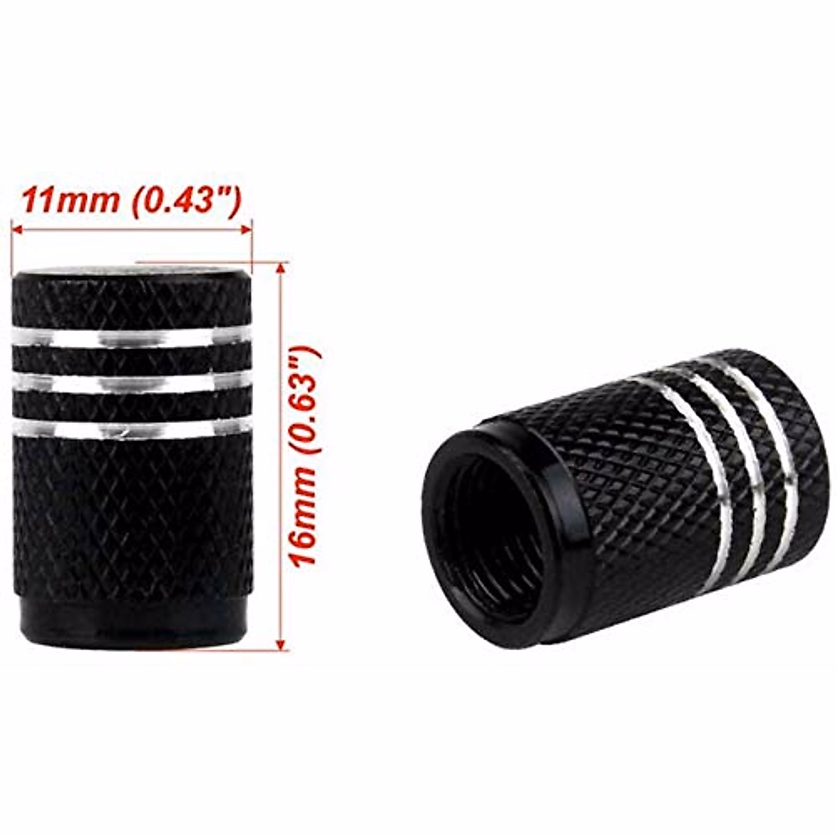 Tire Caps Metal Air Valve Cap Compatible with Nissan Car Accessories Valve Stem Caps Covers Car Moto Vehicle Wheel Tire Valve Stem Caps Fit for Versa Sentra Altima Accessories 4Pcs(Black)