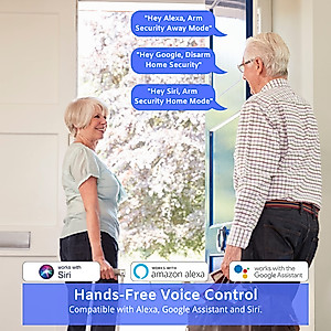 SKK Home Security System (2nd Gen), 9-Piece Wireless Alarm System Kit, Compatible with Alexa, DIY No Monthly Fee, for House Apartment Office