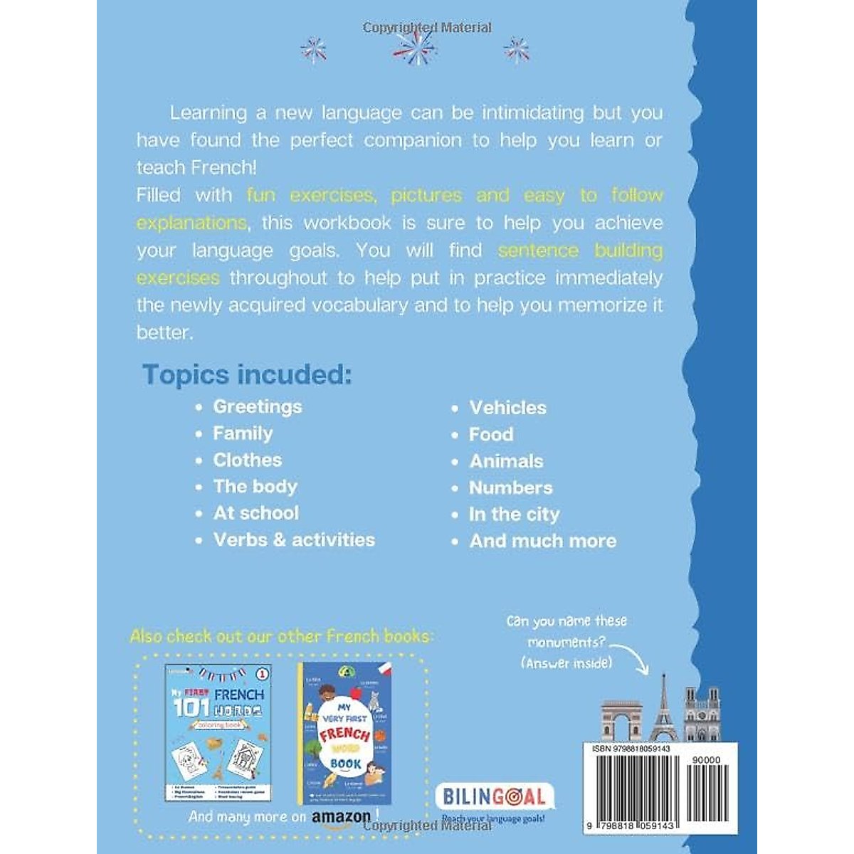 Beginner French Workbook: Learn over 400 words! Level 1