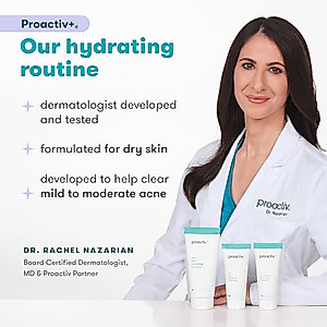 Proactiv+ 3 Step Advanced Skincare Acne Treatment - Benzoyl Peroxide Face Wash, Salicylic Acid Exfoliator for Face And Pore Minimizer - 30 Day Complete Acne Skin Care Kit