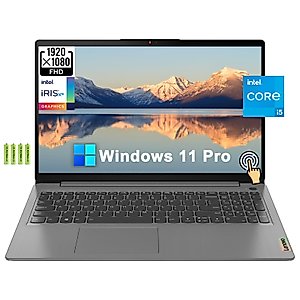 Lenovo IdeaPad 3i 15.6" FHD Touchscreen Business Laptop[Windows 11 Pro], Intel 4-Core i5-1135G7, 8GB RAM, 512GB PCIe SSD, Iris Xe Graphic, Wi-Fi 6, BT5, SD Card Reader, HDMI, Privacy Camera, w/Battery