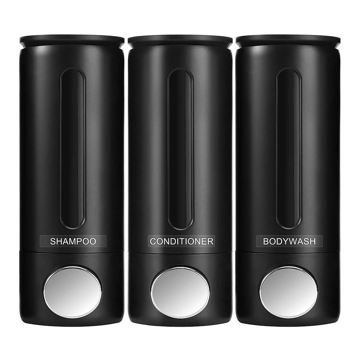 EHORIA Shampoo and Conditioner Dispenser,Shampoo Dispenser for Shower,Soap Pump for Shower(17.6 oz Triple) (Black)
