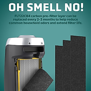 GermGuardian Genuine Carbon Air Purifier Replacement Filter for Air Purifier Models, AC4825, AC4900, AC4300, CDAP4500 and PureGuardian Model AP2200CA, 4-Pack, FLT22CB4