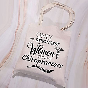 VAMSII Chiropractor Gift Bag Chiropractic Thank You Gift Tote Bag Spine Doctor Gifts Chiropractor Student Graduation Gifts (Tote Bag)