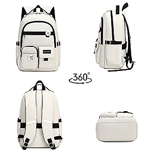 Makukke School Backpack for Women, Laptop Backpack 15.6 Inch College School Bag Anti Theft Travel Daypack Bookbag for Girls