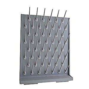 YTFLOT Lab Supply Drying Rack Pegboard Bench-top Wall-Mount Laboratory Glassware 52 Detachable Pegs Lab Drying Draining Rack Cleaning Equipment (Grey)