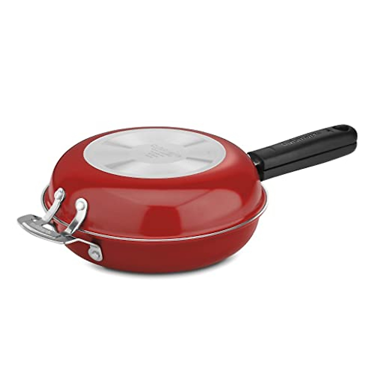 Cuisinart FP2-24R 10-Inch Nonstick Set Frittata Non-Stick Sauce Pan, Red