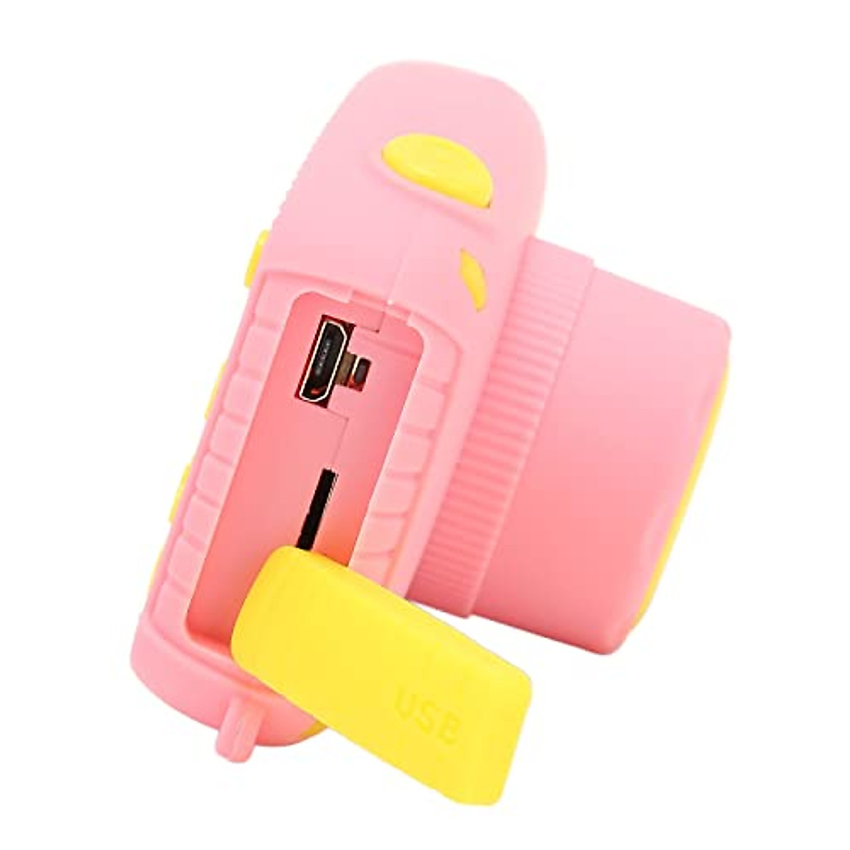 Kids Cartoon Camera, Front and Rear Dual Cameras Kids Camera Eco Friendly Multiple Fun Photo Frames ABS for Outdoor for 3‑10 Years Old Kids (Pink)