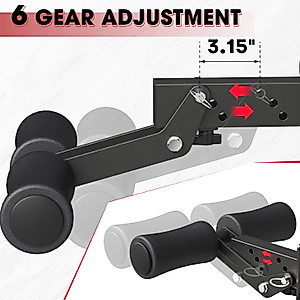 Mikolo Leg Hold Down Attachment for 2'' x2'',2''x 2.75'', 3'' x 3'' Power Cage and Smith Machine, Leg Extension Attachment