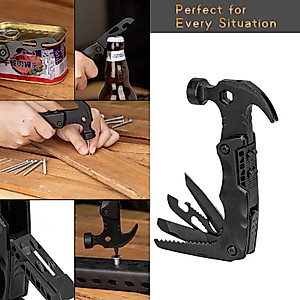 Multitool Hammer Camping Accessories, Multi Tools Cool Gadgets Stocking Stuffers Gifts for Men Dad Husband Grandpa Him Boyfriend Women Fathers Day Birthday Valentines Christmas