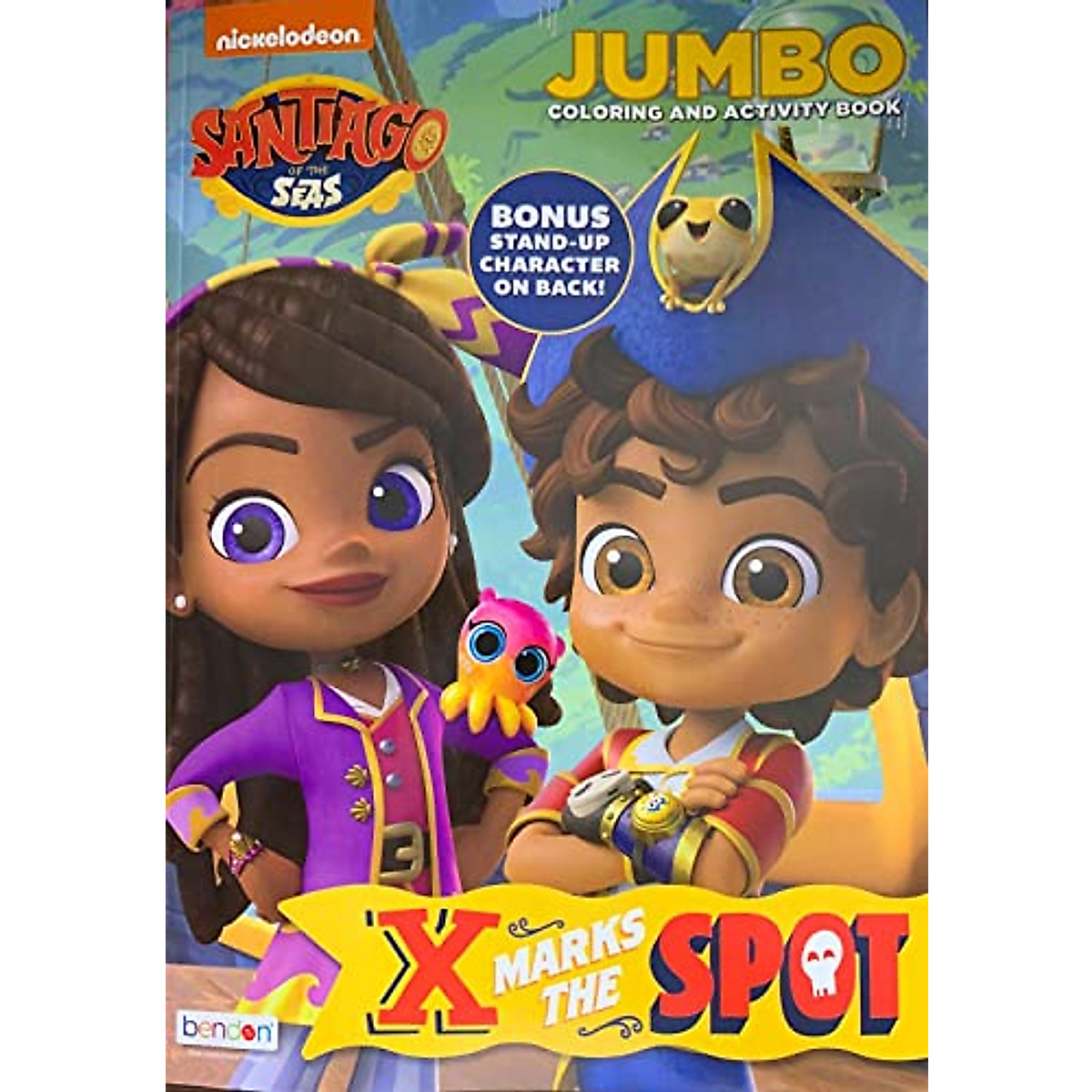 Santiago of The Seas Coloring and Activity Book with Bonus Stand-Up Character on Back - 80 Pages