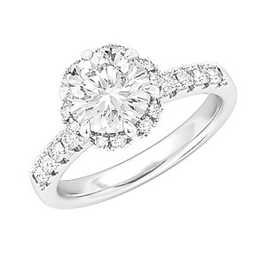Sterling Silver Flower Style Halo 2CT Genuine Moissanite Engagement Ring Promise Bridal Ring For Women (6)