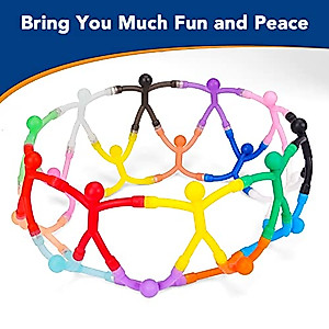 TRYMAG Man Fridge Magnets, 20Pcs Refrigerator Magnets, Funny Magnetic People Mini Flexible Humanoid Colorful Magnetic Toy for Kids, Adults, Whiteboard, Office, School Decoration