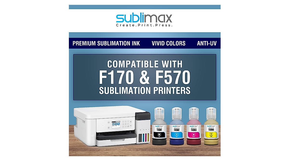 Sublimax Sublimation Ink for Epson Printers - 4 Colors