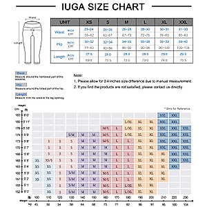 IUGA Premium Pants Set (Size Medium)- includes 1 Capri Leggings for Women with Pockets，1 Biker Shorts Women with Pockets Workout Yoga Shorts