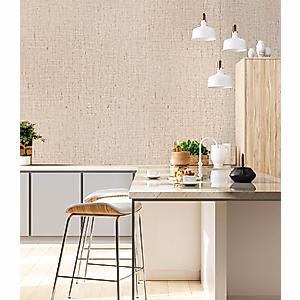 lenify Beige Grasscloth Wallpaper Peel and Stick Wallpaper Textured Contact Paper 15.7inch x 118.1inch Faux Linen Wallpaper Vintage Grasscloth Contact Paper Self Adhesive Removable Wallpaper Vinyl