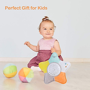 Baby Sleep Soother, Soothing Sound Machine Soft Star Style with Projector＆Light Music, Sleep Toys Gift for Newborn Baby, Woodland Baby Shower for 0+ Boys or Girls