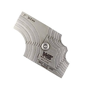 Weld Leg Length/Fillet Throat Gage 28.6-50.8mm 1''1/8-2'' Stainless Steel Inch/mm Y