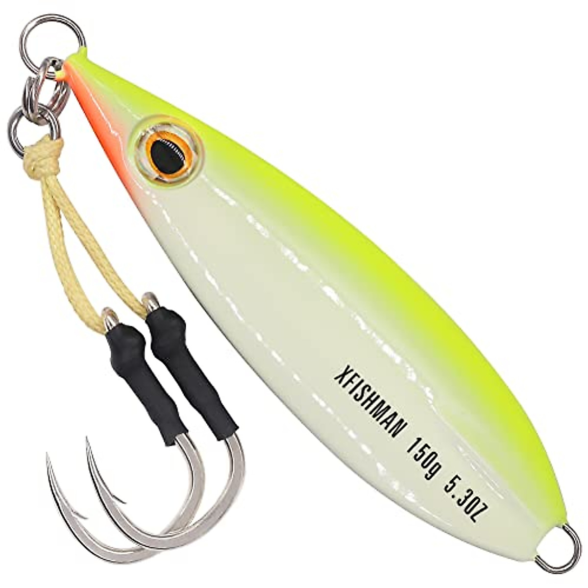 Slow-Pitch-Jigs-Saltwater-Jigging-Lures-Butterfly-Jigs Lead Iron Knife Jig for Tuna Mackerel Salt Water Fishing Spoon Lure Offshore Deep Sea Ocean Heavy Metal Jig 75g – 220g