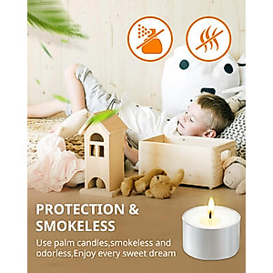 Tea Candles 100 Pack - 8 Hour Burn Time,Unscented Tea Lights Candles for Shabbat, Weddings, Christmas, Home Decor