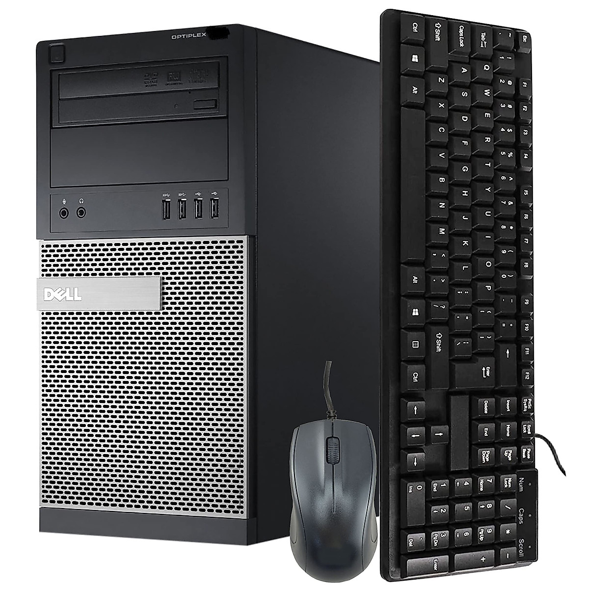 Dell OptiPlex Tower Computer Desktop PC, Intel Core i5 Processor, 8GB Ram, 128GB M.2 SSD + 1TB Hard Drive, WiFi & Bluetooth, HDMI, Nvidia GeForce GT 1030 4GB DDR4, Windows 10 (Renewed)