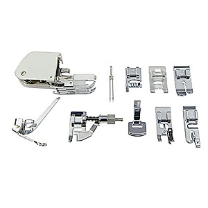 SINGER | Sewing Machine Accessory Kit, Including 9 Presser Feet, Twin Needle, and Case, Clear - Sewing Made Easy