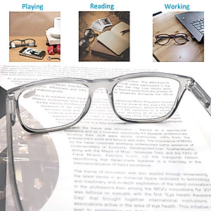 OLOMEE Reading Glasses 1.5 Oversized Large Square Men Readers 4 Pack,Lightweight Cheaters Glasses W/Comfortable Spring Hinges
