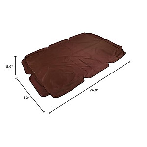 Swing Canopy Replacement, 4 Reinforced Straps Outdoor Swing Canopy Cover 420D Oxford Windproof Fabric for Backyard Coffee