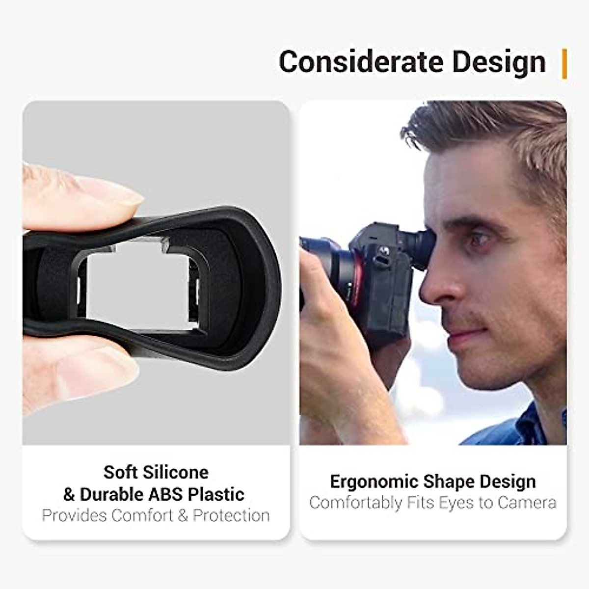 Soft Silicon Camera Viewfinder Eyecup Eyepiece Eyeshade for Sony A7RIV A7RIII A7III A7SII A7RII A7II A7S A7R A7 A9II A9 A58 A99II Eye Cup Protector Replaces Sony FDA-EP18 FDA-EP16 FDA-EP15