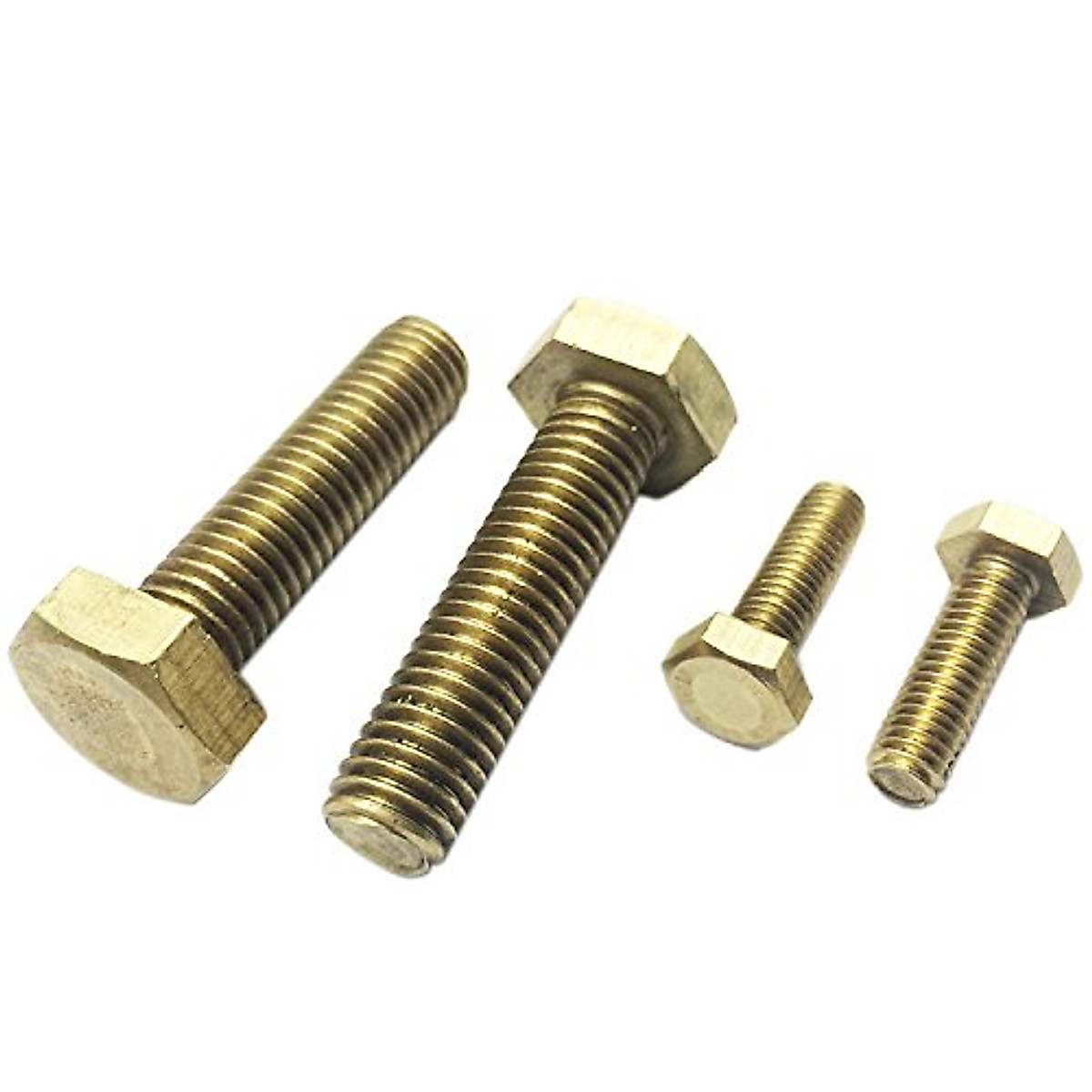 M6 x 10mm Brass Hex Head Screws/Bolts,Full Thread,Pack of 20-Piece