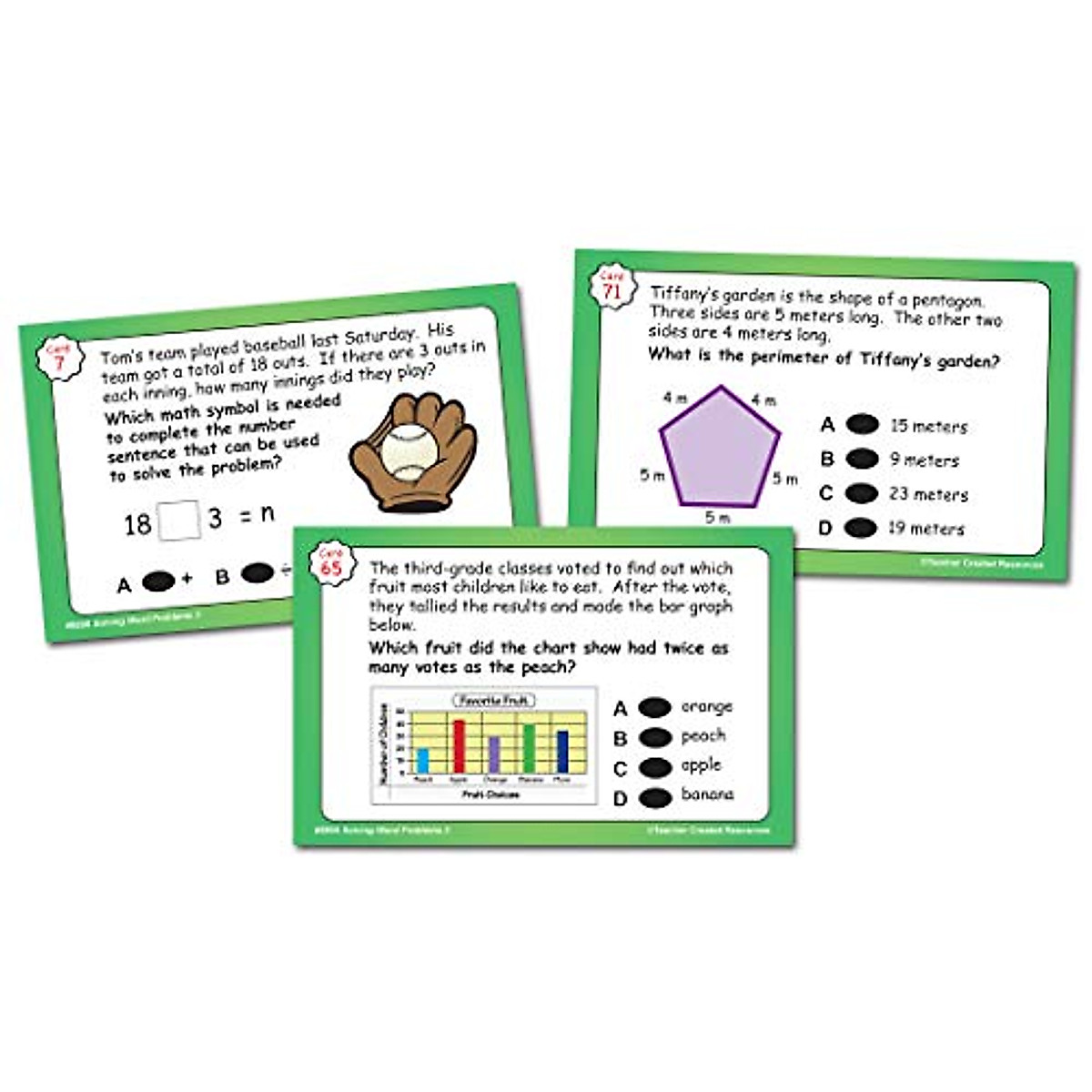 Teacher Created Resources Power Pen Learning Cards: Solving Word Problems Grade 3 (6998) Medium