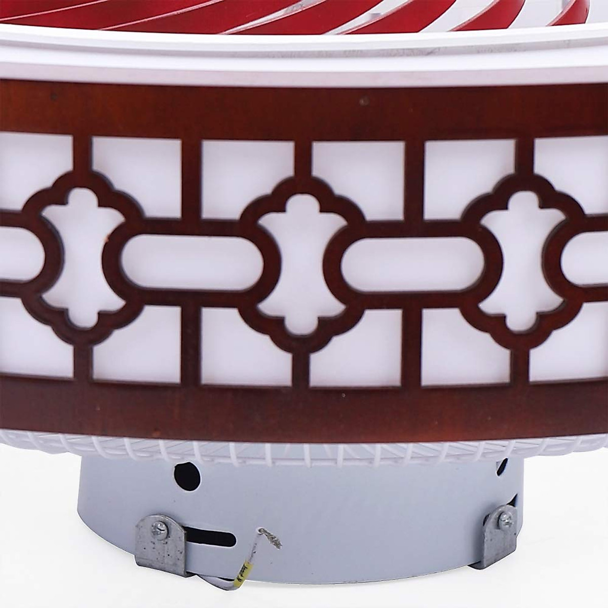 22-Inch Ceiling Fan LED Ceiling Lamp Solid Wood Dimmable 64W with Remote Control 3 Wind Speeds Dimmable 3 Bedroom Colors Ceiling Fan for Tool Room Store Room and Garage