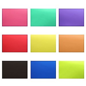 Neewer Correction Gel Light Filter Transparent Color 12x8.5 inches/30x20 centimeters 18 Sheet with 9 Colors: Red Blue Pink Cyan Purple Orange Green Yellow Black for Photo Studio Strobe Flash LED Light