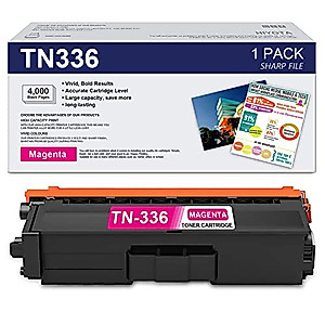 TN336 TN-336 Magenta High Yield Toner Cartridge TN336M Compatible Replacement for Brother TN336 TN331 HL-L8350CDW HL-4150CDN HL-L8350CDWT MFC-L8850CDW MFC-9970CDW Printer, 1 Magenta
