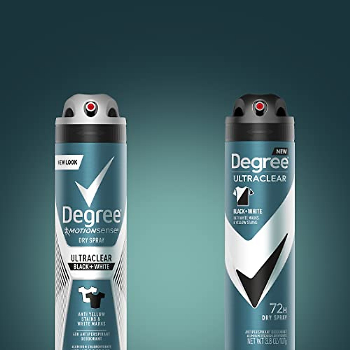 Degree Men Antiperspirant Deodorant Dry Spray Black + White Protects from Deodorant Stains Antiperspirant for Men with MotionSense Technology, 3.8 Ounce (Pack of 3)