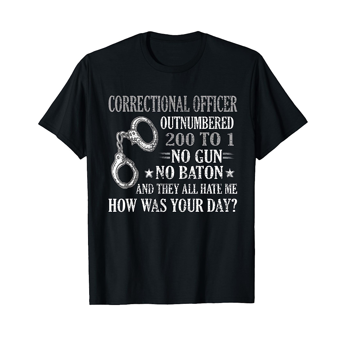 Correctional Officer Thin Silver Line Corrections Officer T-Shirt