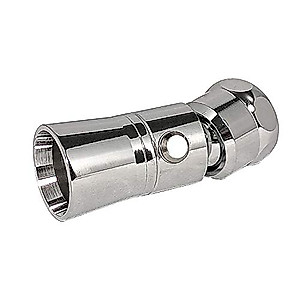 Shower Head Solid Brass Construction with Push Button Flow Control or Shut Off, Water Saver, Polished Chrome