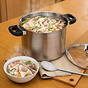 Spoons, 8 Pieces Stainless Steel Korean Spoons,8.5 Inch Soup Spoons, Korean Spoon with Long Handles, Rice Spoon, Asian Soup Spoon for Home, Kitchen, or Restaurant