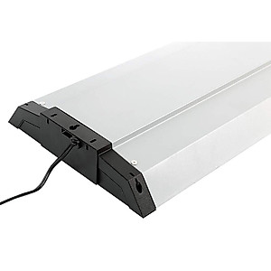 Commercial Electric 4 ft. 4-Light 80-Watt White Integrated Heavy Duty Utility LED Shop Light with Pull Chain