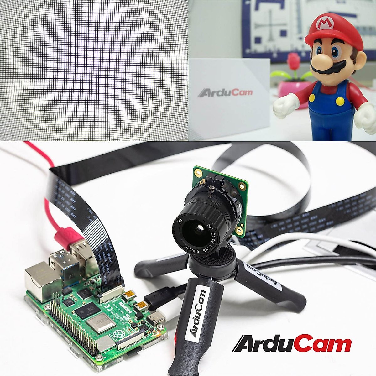Arducam Lens for Raspberry Pi HQ Camera, Wide Angle CS-Mount Lens, 6mm Focal Length with Manual Focus