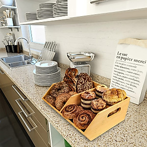 otovioia Bamboo Storage Bin for Kitchen Organizer, Pantry Organization and Storage Basket, Versatile Containers for Produce, Fruit, Bread, Vegetable, Potatoes, Onions, and Garlic