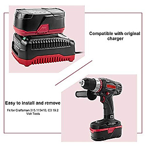 19.2V 6.0Ah! High-Output Battery for Craftsman C3 19.2-Volt Battery [Lithium-ion Type] XCP DieHard 315.115410 315.11485 130279005 1323903 120235021 11375 11376 Tools Battery