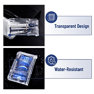 Mr. Pen- A6 Binder Pockets, 8 Pack, 6 Holes, A6 Binder Inserts, A6 Binder Cash Envelopes, Clear Cash Envelopes, Zipper Envelopes, A6 Binder Envelopes, Clear Zipper Pouches for Binders, A6 Zipper Pouch